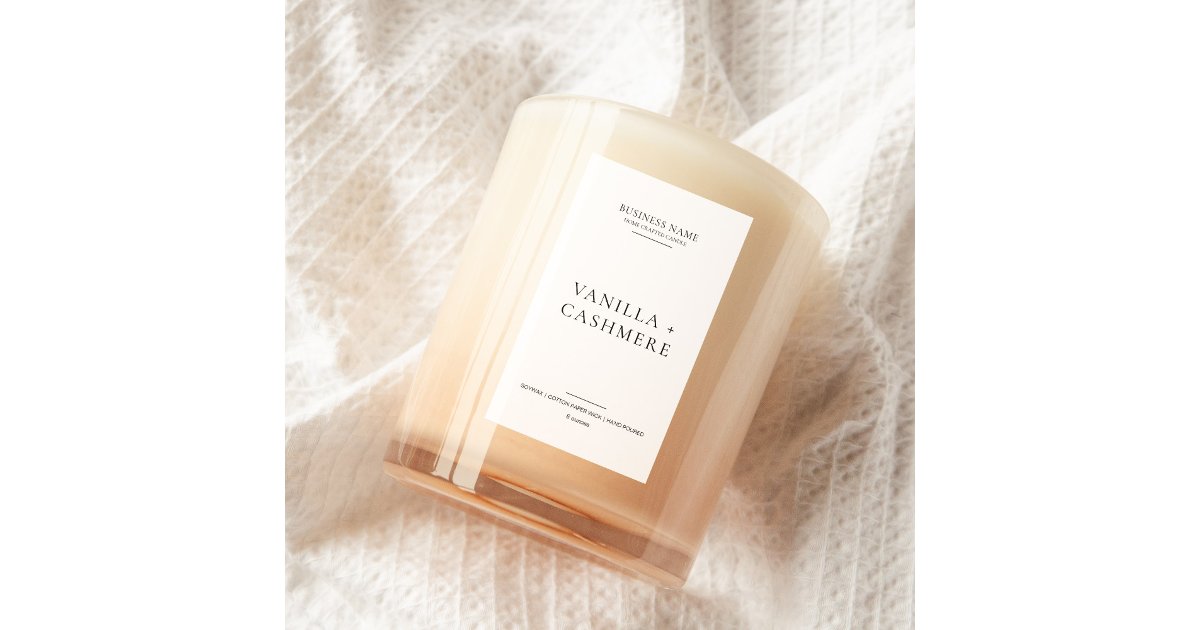 Simple Elegant Modern Minimal Candle Label | Zazzle