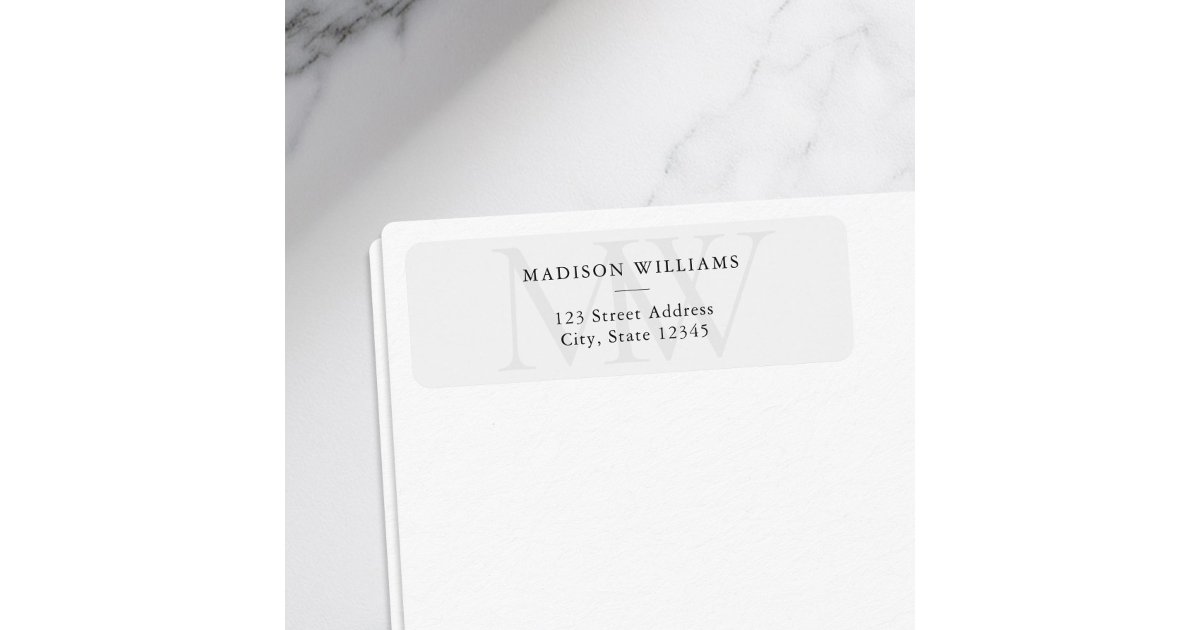 Simple Elegant Modern Monogram Label | Zazzle