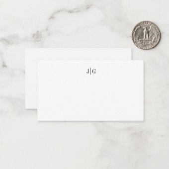 Simple Elegant Modern Monogram Note Card | Zazzle