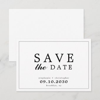 Simple Elegant Modern Typography Save the Date | Zazzle