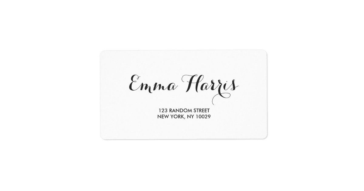 Simple Elegant | Modern Wedding Address Label | Zazzle