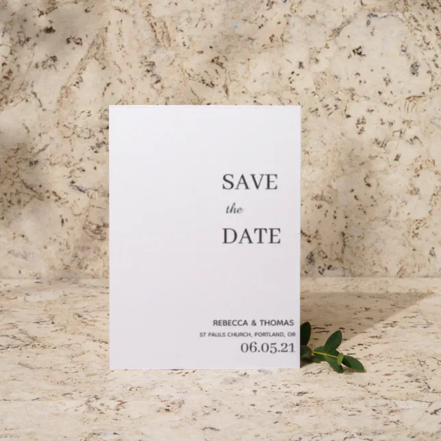 simple elegant non photo save the date | Zazzle