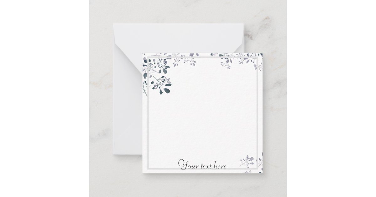 Simple elegant note card | Zazzle
