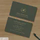 Simple Elegant Olive Green Business Card | Zazzle