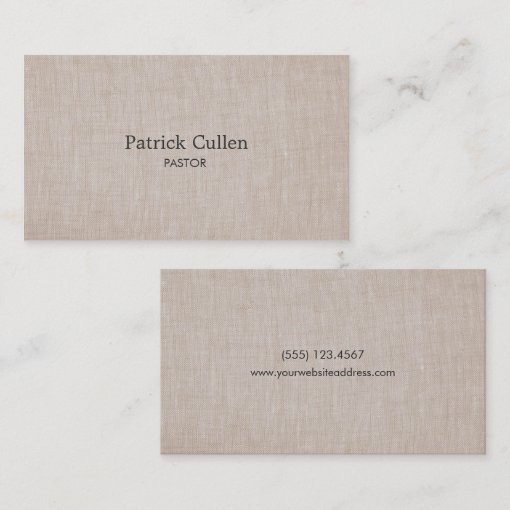 Simple Elegant Pastor | Priest Business Card | Zazzle