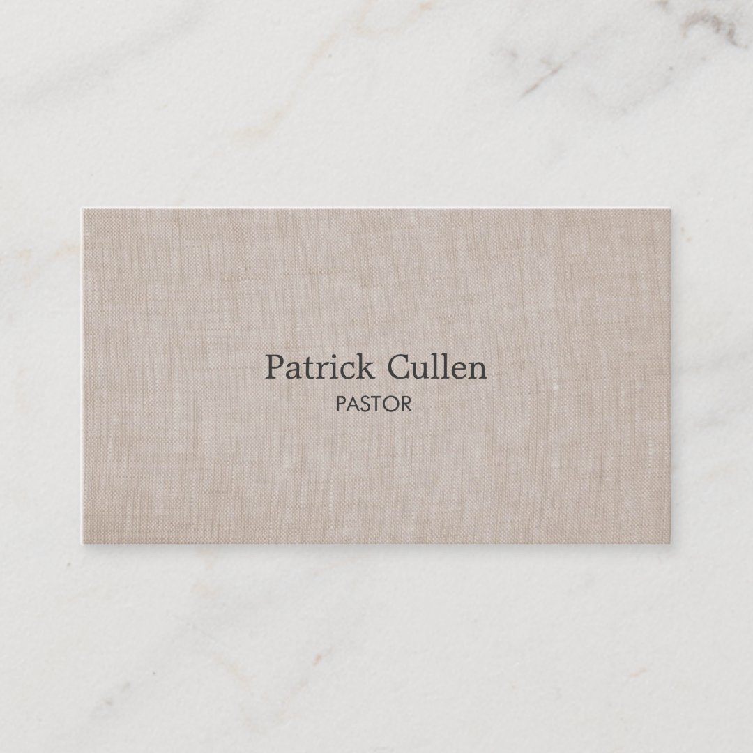 Simple Elegant Pastor | Priest Business Card | Zazzle