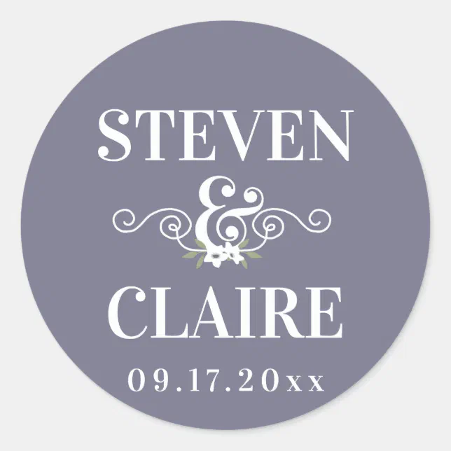 Simple Elegant Personalized Wedding Envelope Seal | Zazzle