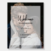 Simple Elegant Photo Overlay Wedding Welcome Foam Board | Zazzle