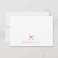 Simple Elegant Pink Bow Coquette Wedding QR Code RSVP Card | Zazzle