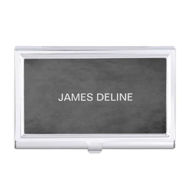 Simple Elegant Plain Texture Grey Case For Business Cards | Zazzle