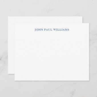 Simple Elegant Professional Classic Navy Blue Note Card | Zazzle