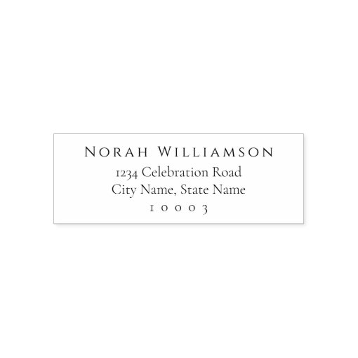 Simple Elegant Professional Custom Name Envelope Self-inking Stamp | Zazzle