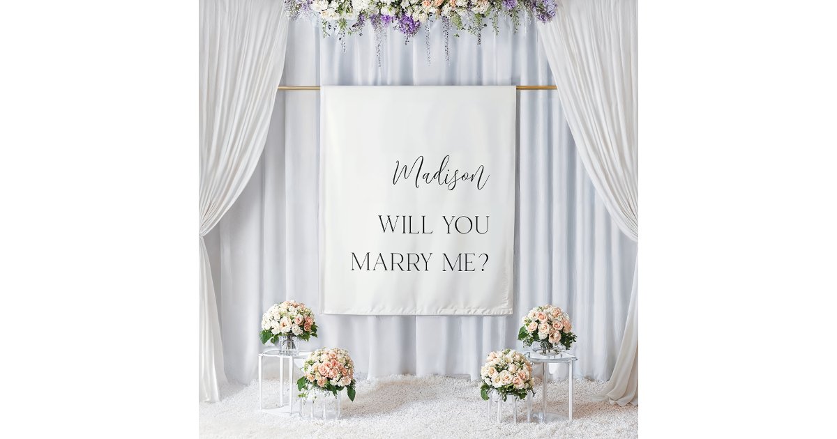 Simple Elegant Proposal Backdrop | Zazzle