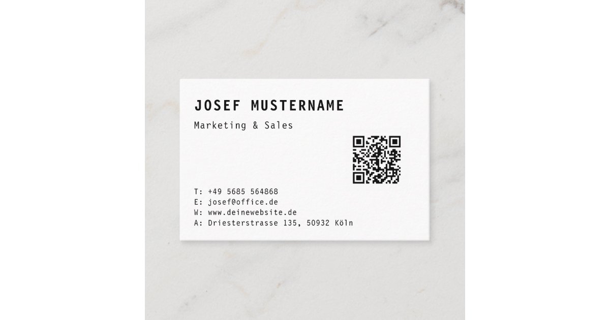 Simple Elegant QR Code Business Cards Template | Zazzle