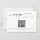 Simple Elegant QR Code RSVP Insert Card | Zazzle
