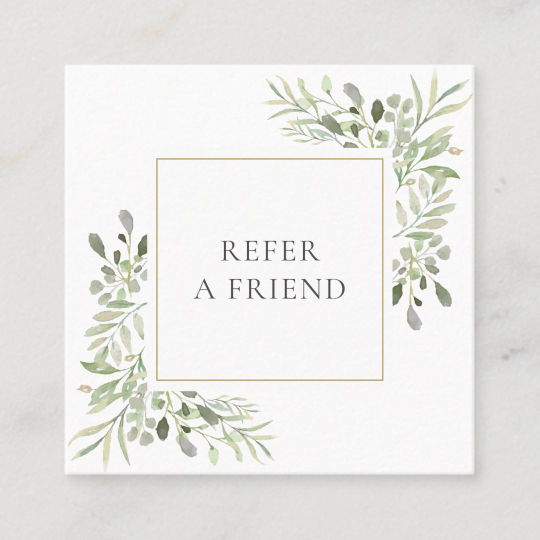 Simple Elegant Referral Card | Zazzle