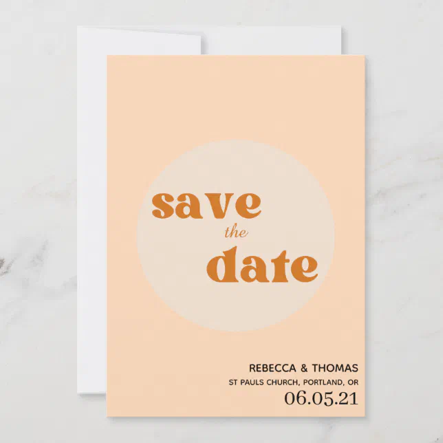 simple elegant retro non photo save the date | Zazzle