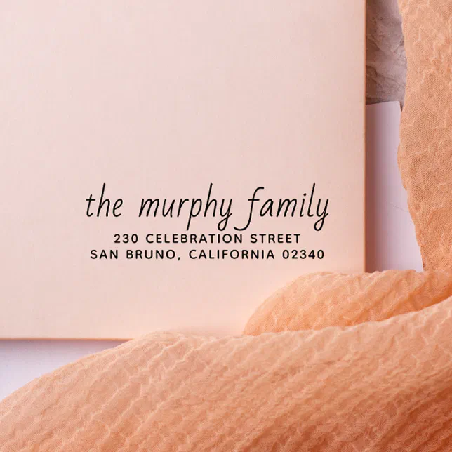 Simple Elegant Return Address Self-inking Stamp | Zazzle