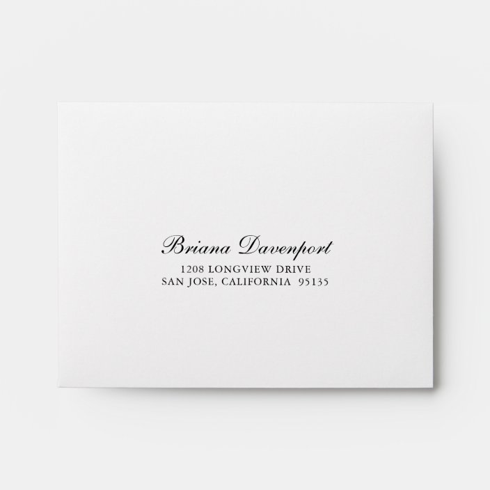 Simple Elegant RSVP Pre-Addressed Envelope | Zazzle
