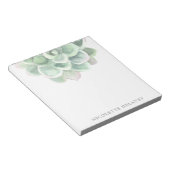 Simple Elegant Sage Green Watercolor Succulent Notepad | Zazzle