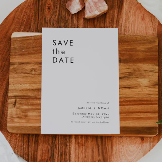Simple Elegant Save The Date Card | Zazzle