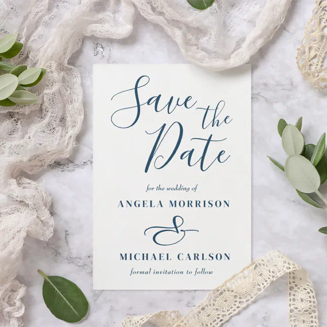 Simple, Elegant Save The Date Template | Zazzle