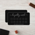 Simple Elegant Script Black Loyalty Card | Zazzle