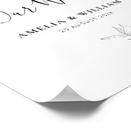 simple elegant script black & white welcome sign | Zazzle