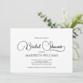 Simple Elegant Script Bridal Shower Invitation | Zazzle