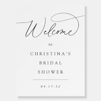 Simple Elegant Script Event Welcome Sign | Zazzle