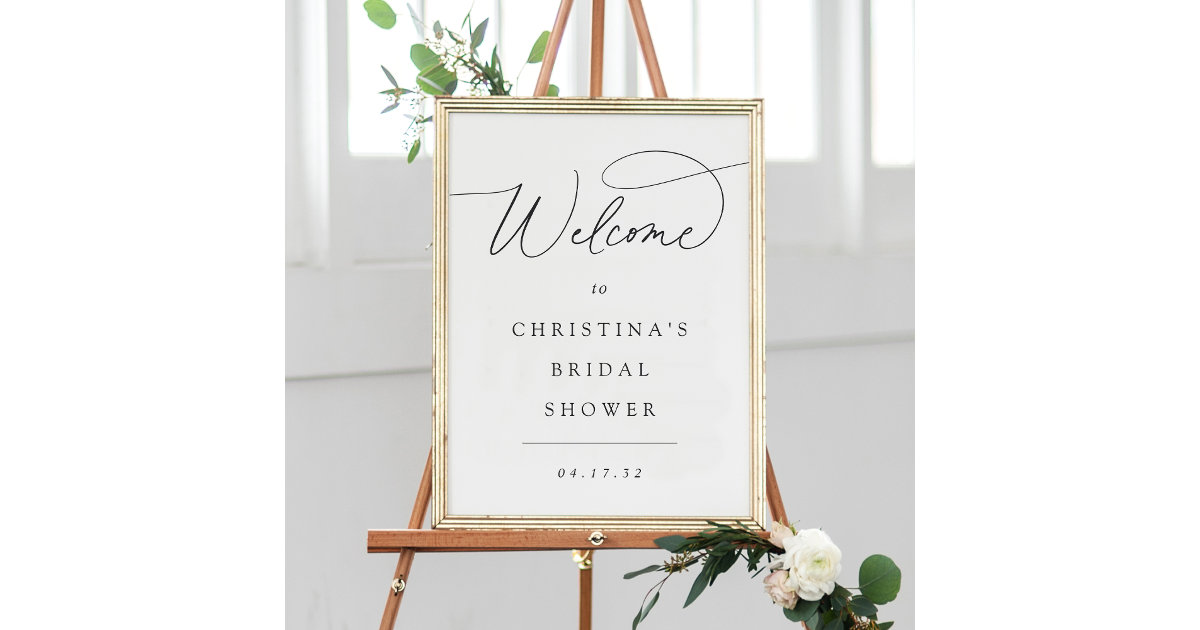 Simple Elegant Script Event Welcome Sign | Zazzle