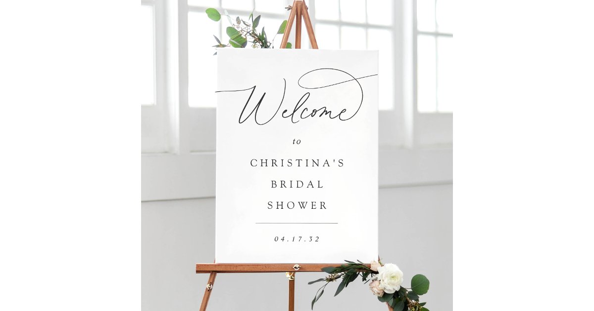 Simple Elegant Script Event Welcome Sign | Zazzle