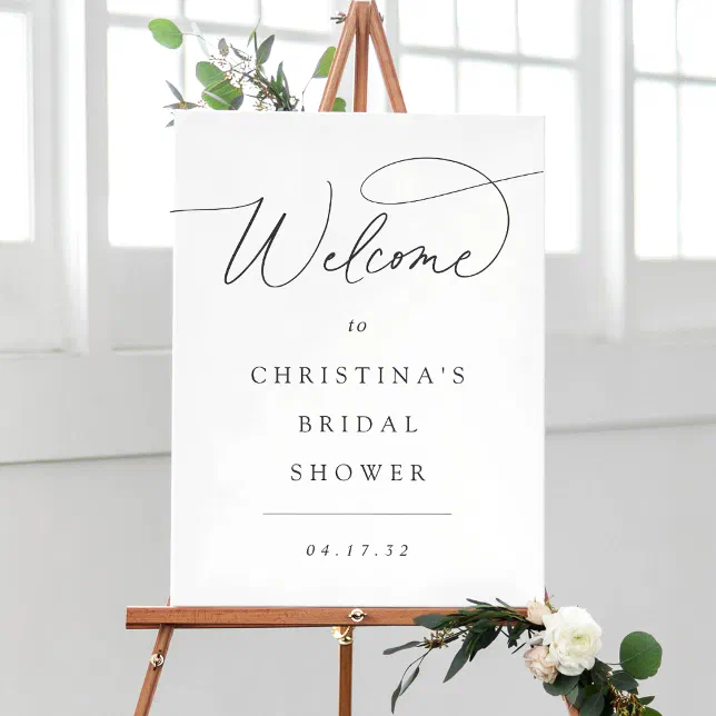 Simple Elegant Script Event Welcome Sign | Zazzle