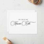 Simple Elegant Script Flower Girl Proposal Card | Zazzle