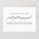 Simple Elegant Script Just Got Engaged Photo Announcement Postcard | Zazzle