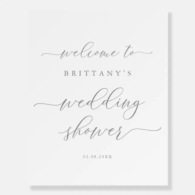 Simple Elegant Script Wedding Shower Welcome Sign | Zazzle