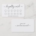 Simple Elegant Script White Loyalty Card | Zazzle