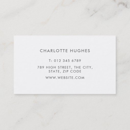 Simple Elegant Signature Business Card | Zazzle