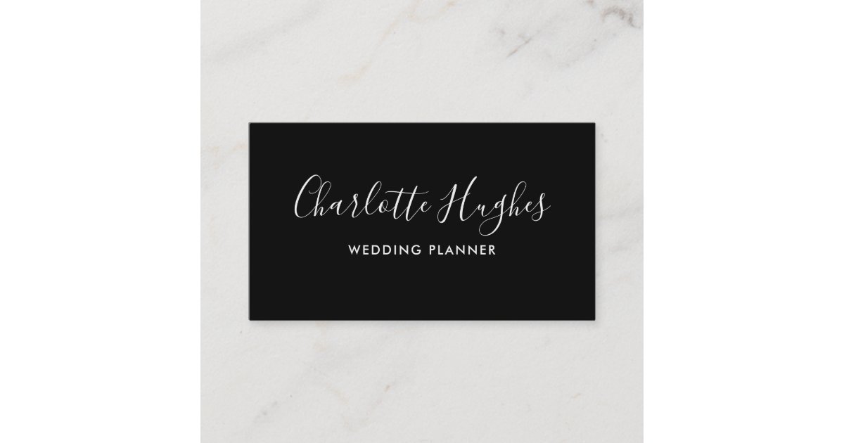 Simple Elegant Signature Business Card | Zazzle