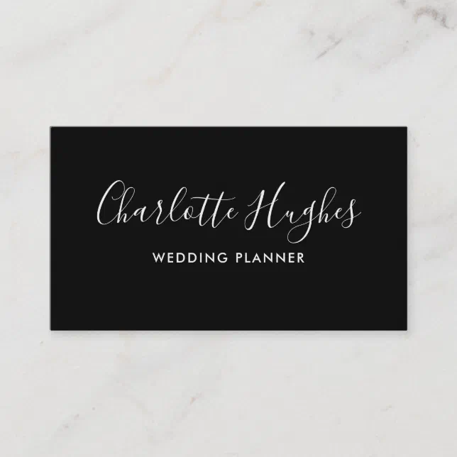 Simple Elegant Signature Business Card | Zazzle
