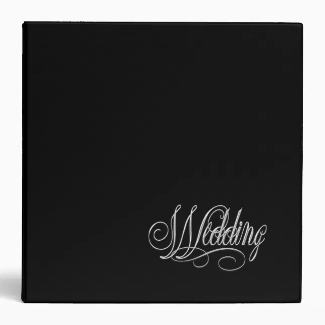 Simple Elegant Silver Wedding Binder | Zazzle
