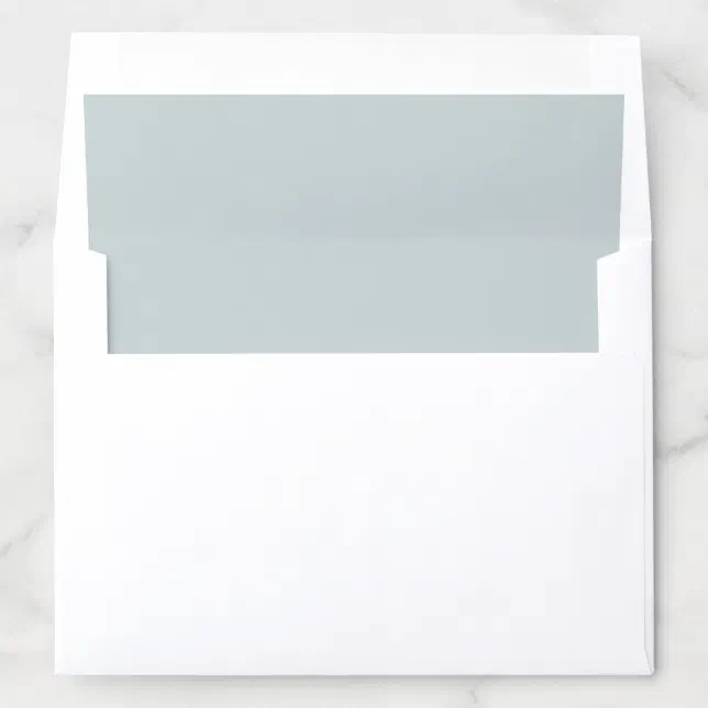 Simple Elegant Solid Dusty Blue Envelope Liner | Zazzle