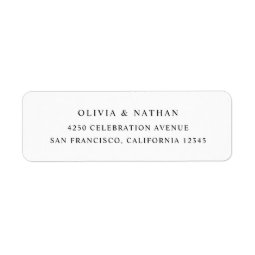 Simple Elegant Text | Black and White Label | Zazzle