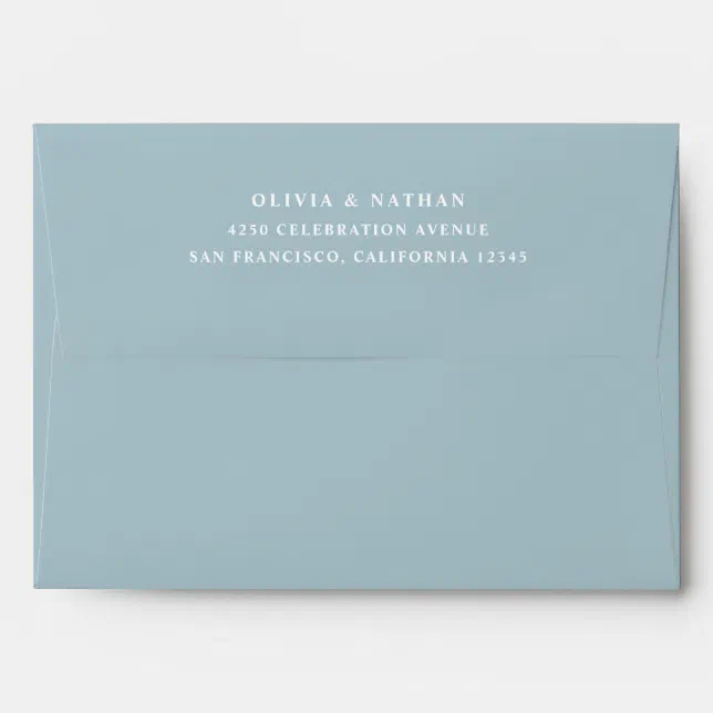 Simple Elegant Text | Powder Blue Envelope | Zazzle