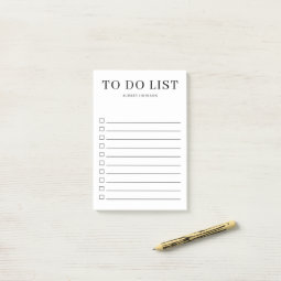 Simple Elegant To Do List Post-it Notes | Zazzle