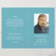Simple Elegant Turquoise Modern Funeral Program | Zazzle