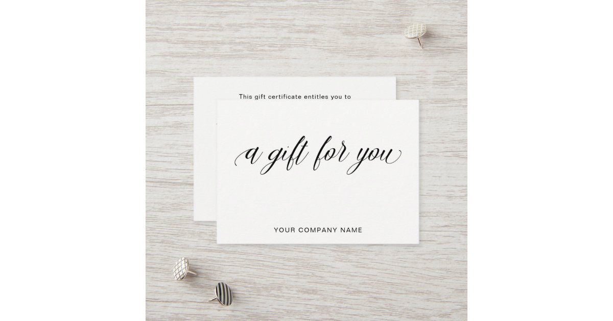 Simple Elegant Typography | A Gift for You Discount Card | Zazzle