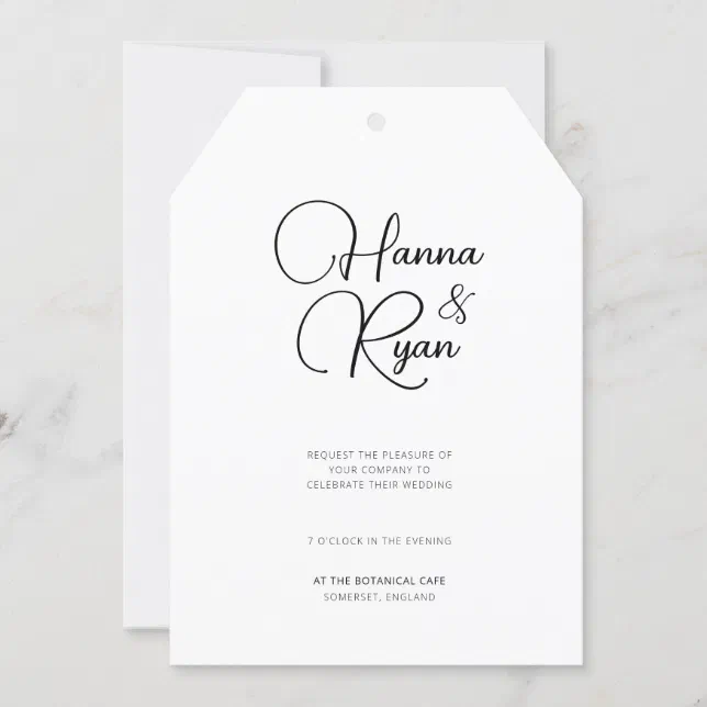 Simple Elegant Wedding Invitation | Zazzle