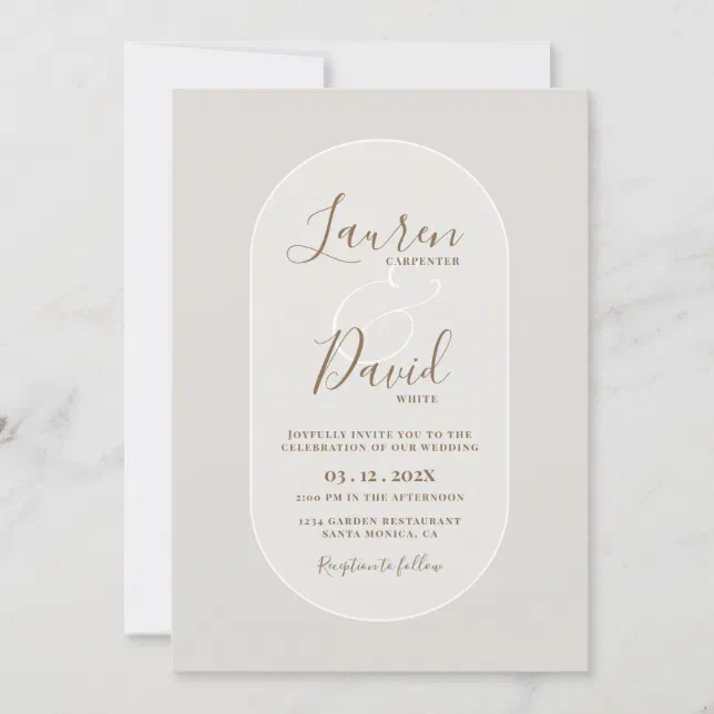 Simple Elegant Wedding Invitation | Zazzle