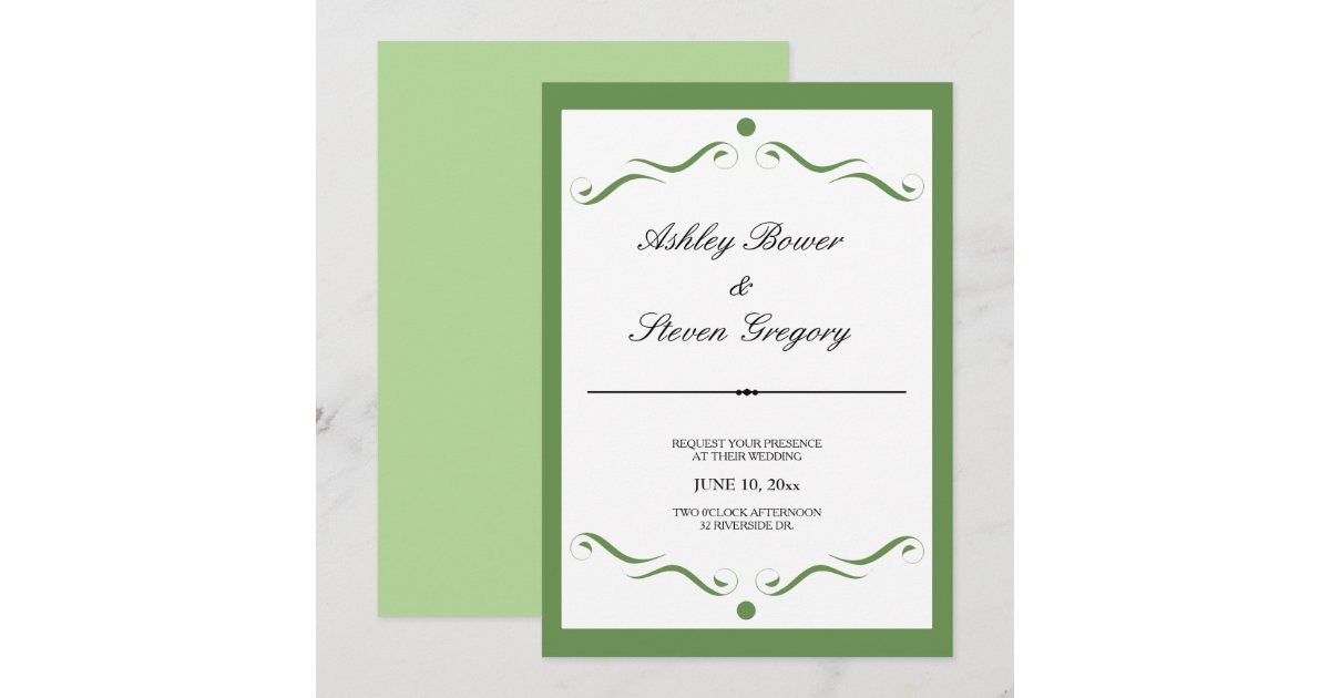 Simple Elegant Wedding Invitation | Zazzle